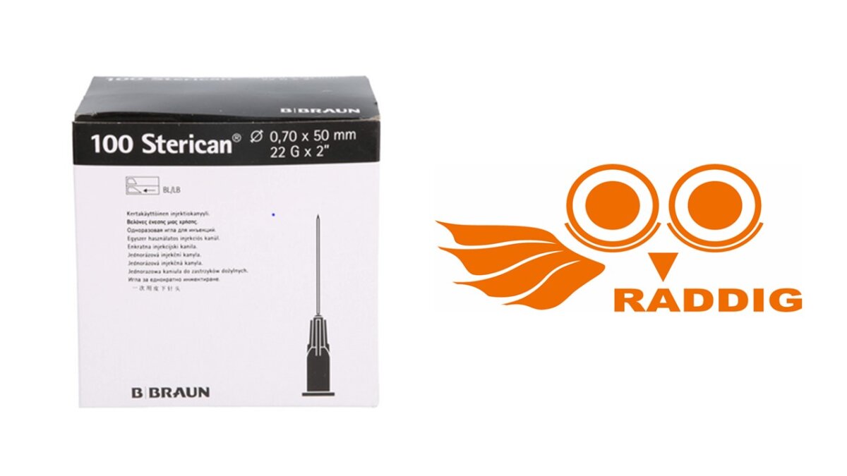 Sterican®-Standard 22G schwarz 0,70x50mm (VE 100 Stück), 3,30
